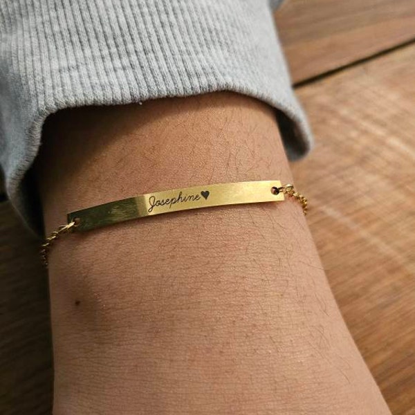 Custom Engraved Bracelet Women Personalized Bracelet Jewelry Name ...