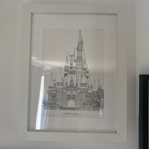 Walt Disney World Parks Line Art Disney Print Set of 4 | Etsy