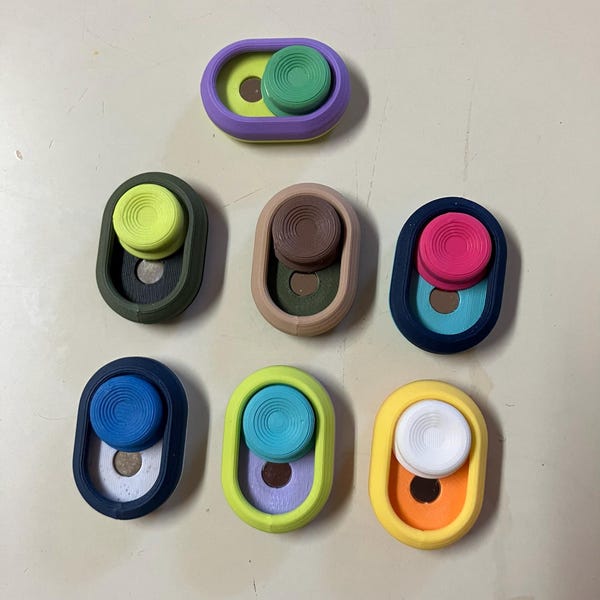 3D Printed Customizable Magnetic Haptic Slider Fidget Toy - Desk Toy ...
