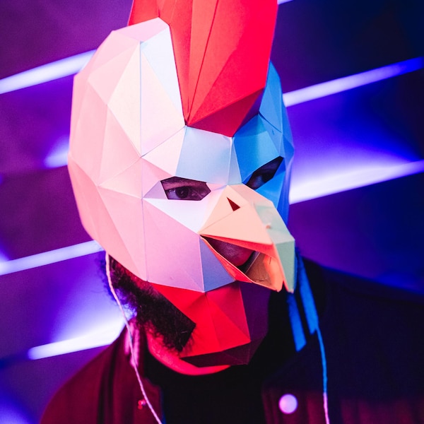 3D Papercraft Dragon With Fire, Low Poly Fire Dragon Template, Paper ...