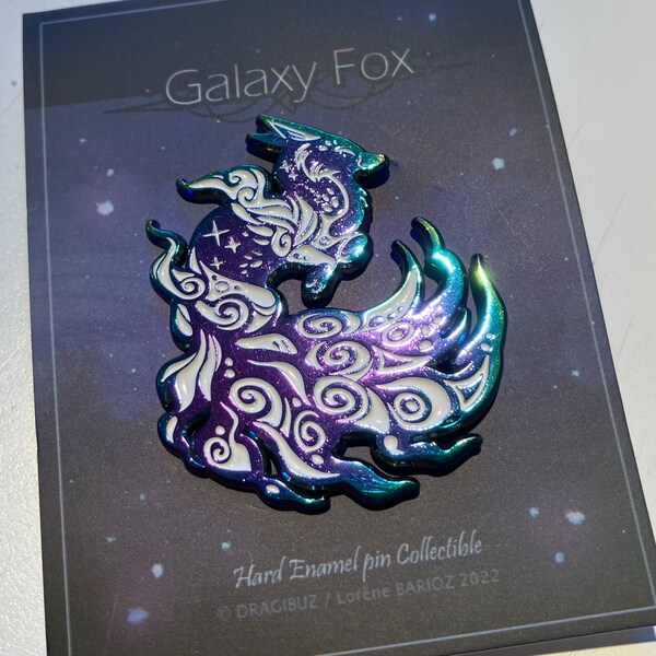 Galaxy Fox Rainbow Enamel Pin - Etsy