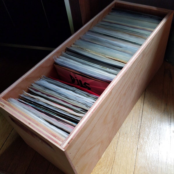 45 RPM - (21 1/2" Deep) Vinyl Record Storage and Display Crate ...