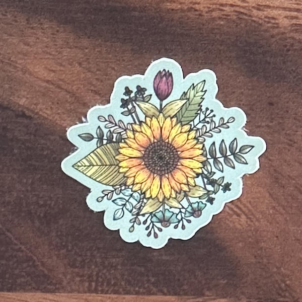 Sunflower Sticker | Fall Sunflower Sticker |stickers | Stickers for ...