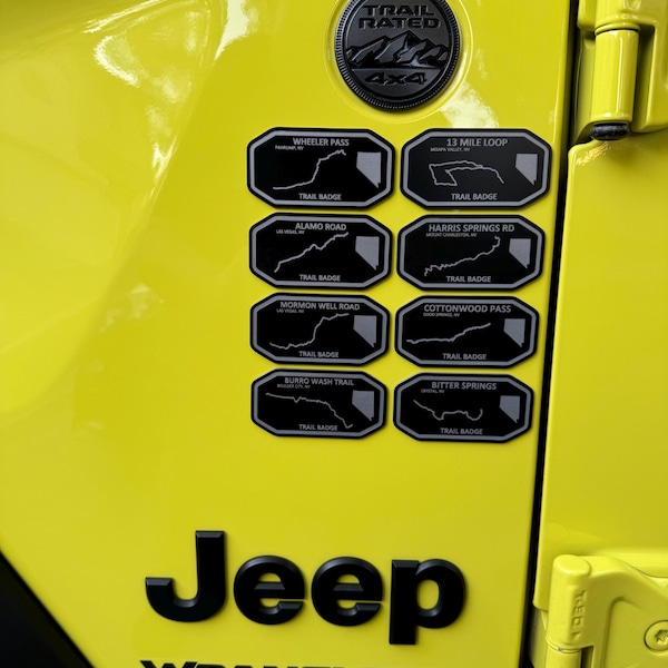 Custom Off-road Trail Badges for Jeep, Truck, Broncho, Chevy, Ford 4x4 ...