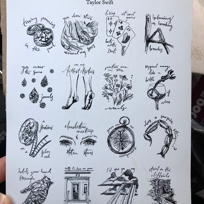 Taylor Swift Folklore Tracklist Print / Merchandise / Fanart - Etsy UK