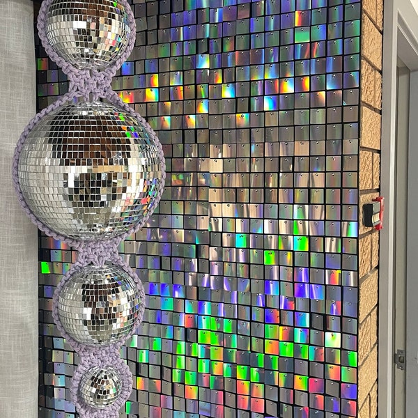 Custom 5 Tier Disco Ball Hanger Unique Gift Home Wedding Decor, Macrame ...