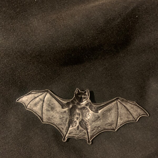 Gigantic Antique Silver Plated Brass Bat Pendant - XXX - *S-P08 - Etsy