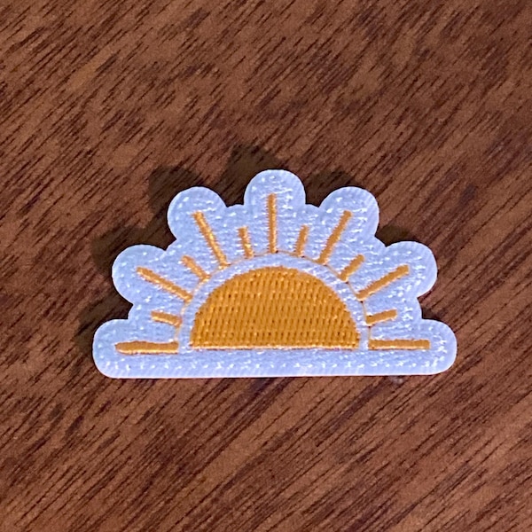 Sunrise Embroidered Iron-on Patch | Sunset Patch | Sun Patch | Hippie ...