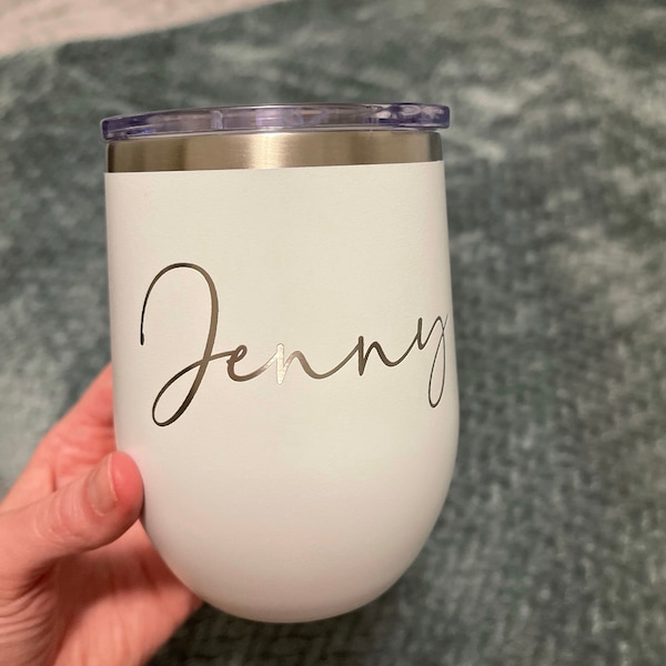 Personalized Wine Tumbler Name Laser Engraved Custom Stainless Steel ...