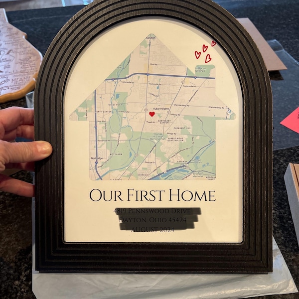 Paper Anniversary Custom Map Print Wedding Gift for Couple Bride to ...