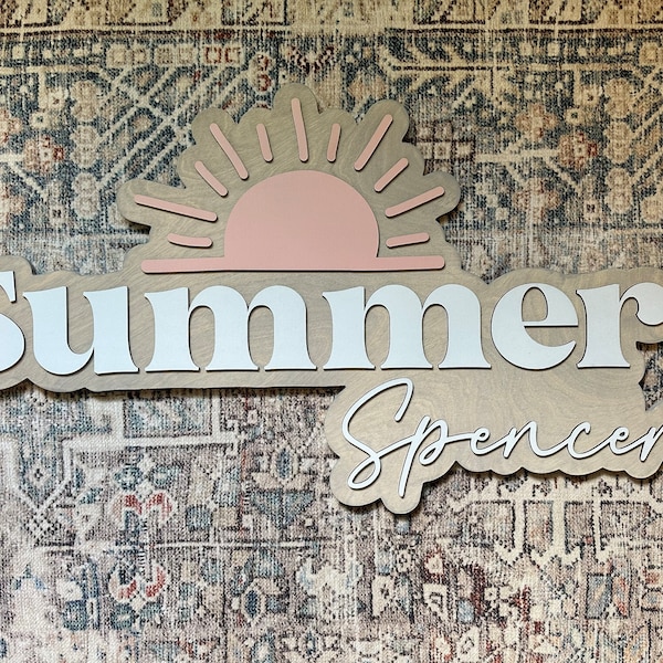 Nursery Name Sign | Sun Name Sign | Nursery Name Sign Sun | Sunshine ...