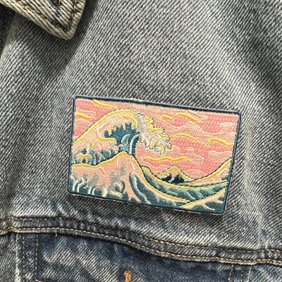 Wave Patch Ocean Iron on Patch Sea Beach Surf Make Waves Great Wave ...