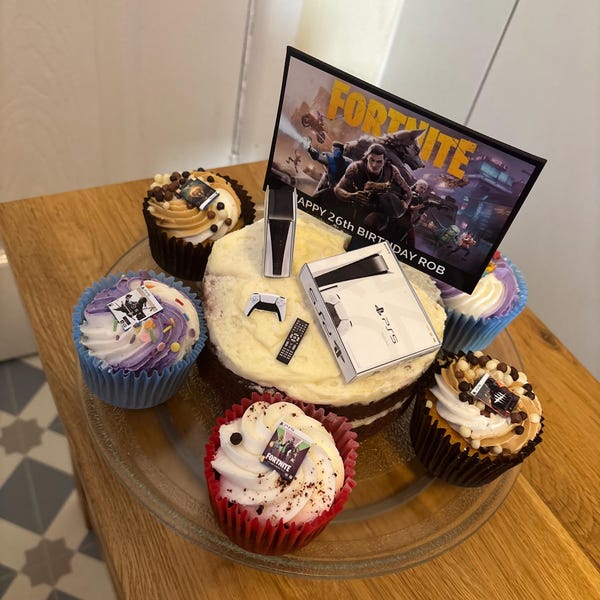 Gaming PC Birthday Cake Toppers | PERSONALISED Set | Custom Image ...