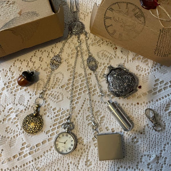 Chatelaine Tools Set: Matron's Favourites! - a Set of 7 Victorian ...