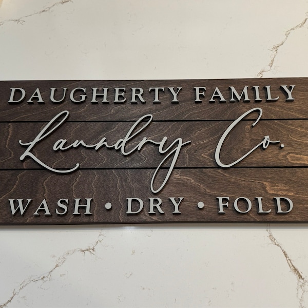 Laundry Sign, Custom Laundry Room Sign, Personalized Laundry Company ...