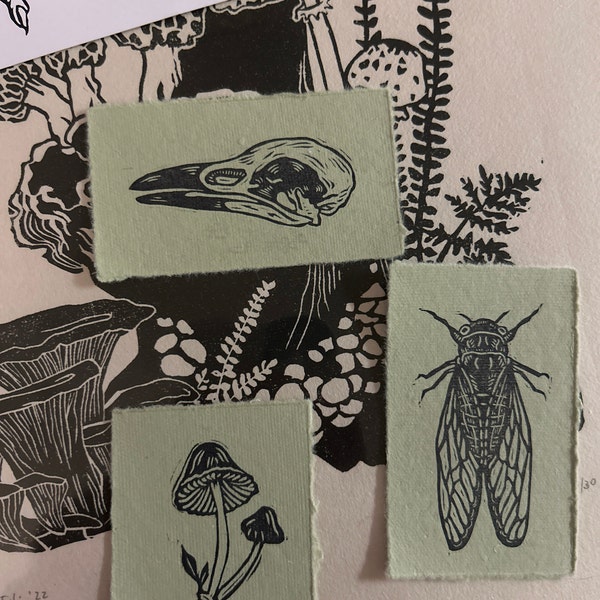 MINI PRINT Made to Order Handmade Linocut Print - Etsy