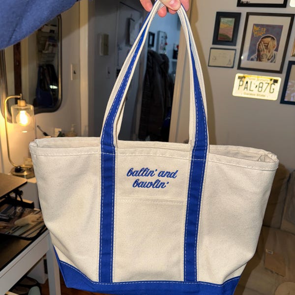 Personalized Canvas Tote, Ironic Boat Bag, Monogram Canvas Tote Bag ...