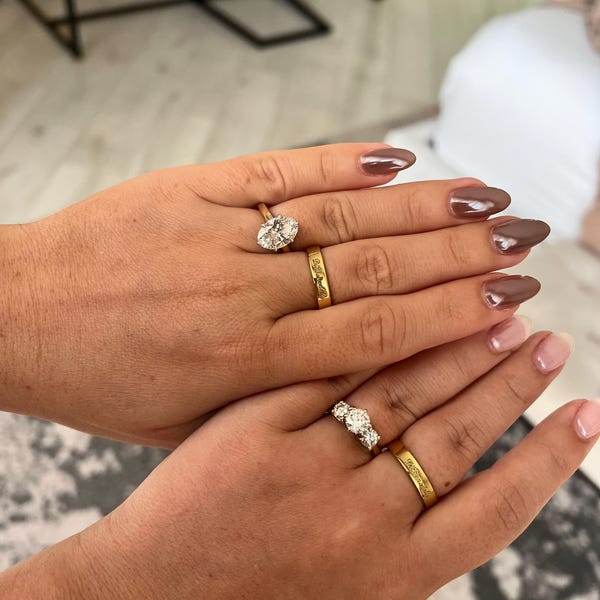 Engraved Oval Signet Ring by Gracepersonalized Custom Initial and Name ...