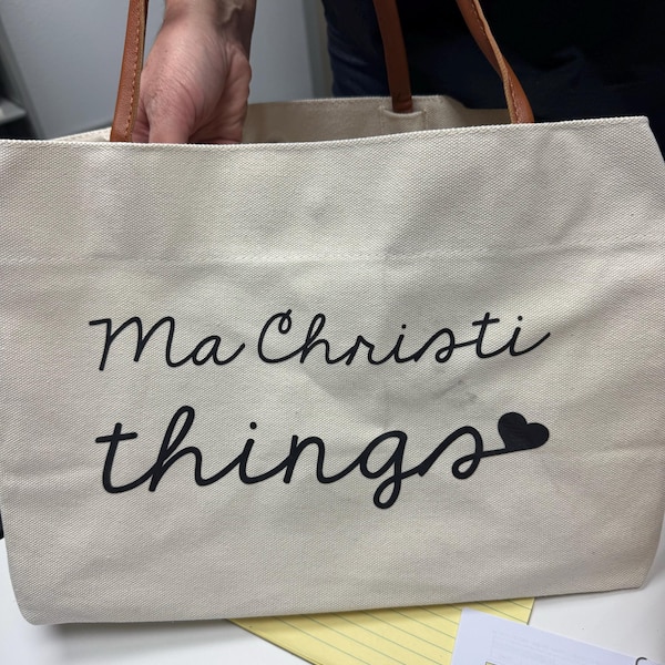 Grandma Things Tote Bag -personalized Gigi Gift-new Grandma Gift ...
