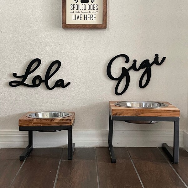 Pet Name Signs Wooden Dog Name Plaque Kennel Name Sign Dog Signs for ...