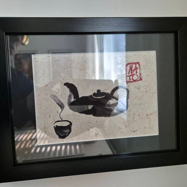 Original Linocut Print "poppies", Handmade Himalayan Lokta Nepalese ...