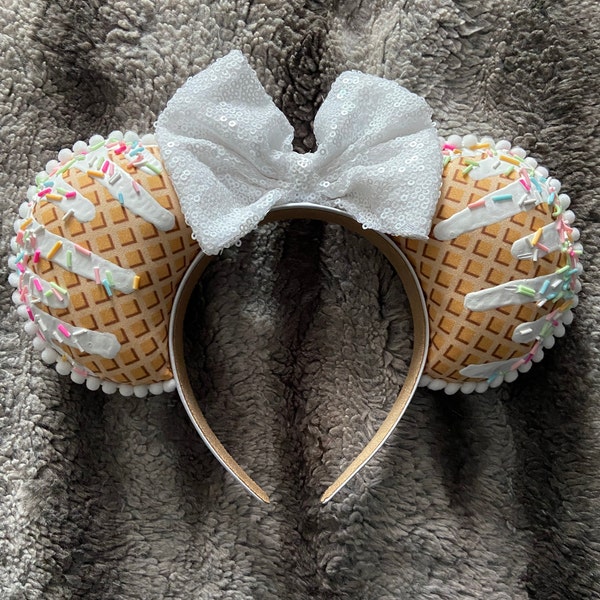 Ice Cream and Sprinkles Ears Mickey Mouse Minnie Mouse Ears - Etsy