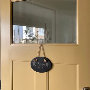 Laser Engraved Slate Door Sign, Housewarming Gift Idea, New Home Owner ...