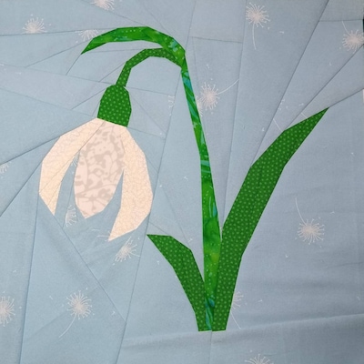 Single Rose, Flower Foundation Paper Piecing Pattern FPP, Quilt Block ...