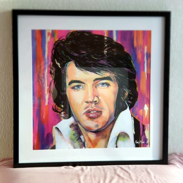 Elvis Presley, Elvis Portrait Wall Art, Elvis Wall Decor, Elvis Gift ...