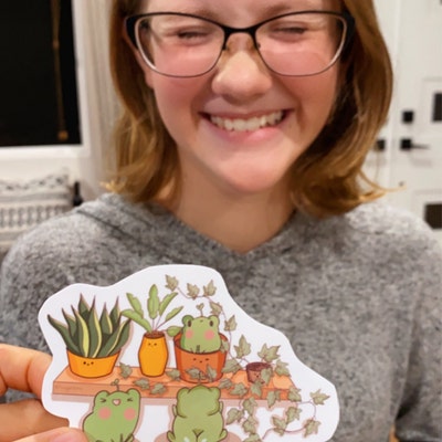 Cute Kawaii Frog and Fox Sticker Kawaii Fox Baby Fox Cottage Core Frog ...