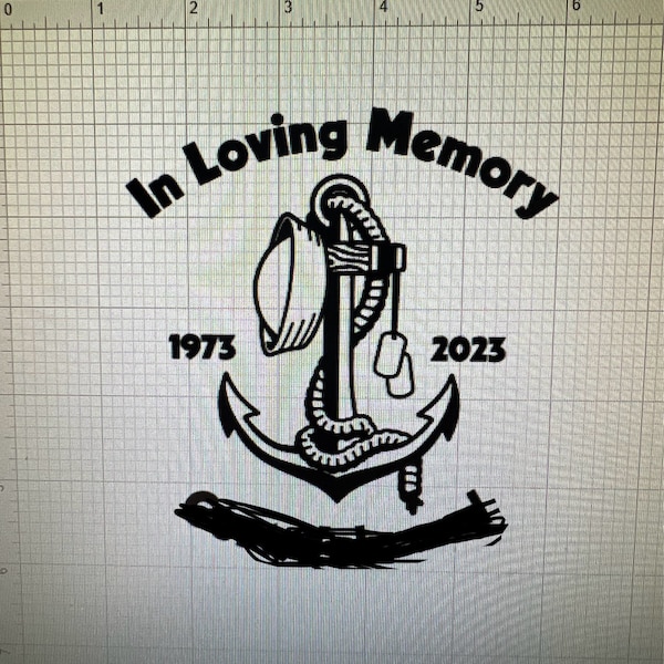 Sailor Navy Memorial SVG in Loving Memory Sympathy Military Memorial ...