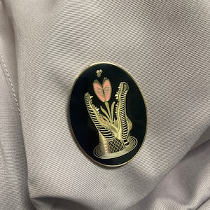 Alligator Venus Fly Trap Enamel Lapel Pin / Artist Series Pin by Jared Tuttle / Gold Botanical ...