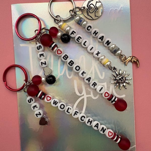 Skz Skzoo Bias Beaded Keychains - Etsy