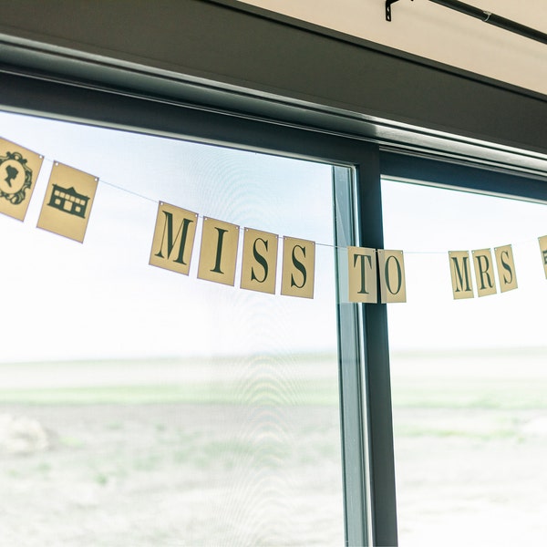 Bride to Be Banner Bridal Shower Sign With Plants Custom Colors Leafy ...