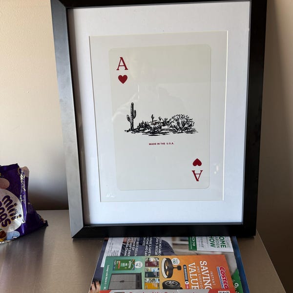 Desert Playing Card Print, Vintage Western Landscape Poster, Cowboy ...