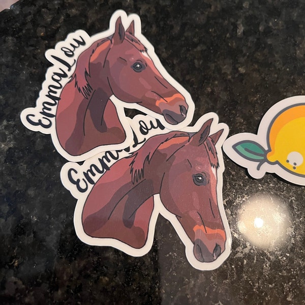 Custom Horse Sticker Waterproof Vsco Laptop Water Bottle Sticker Photo ...