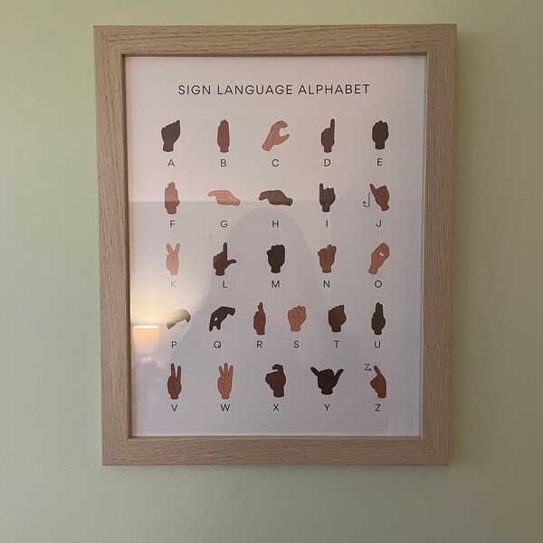 Sign Language Alphabet Diversity / Nursery Decor / Playroom Wall Art ...
