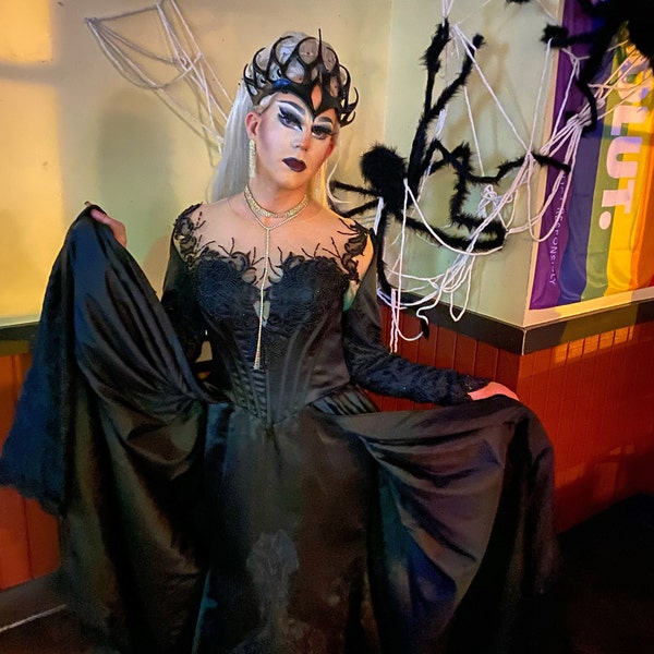 Evil Queen Leather Crown Stoned Headpiece of Thorns * Dark Fairy Queen ...