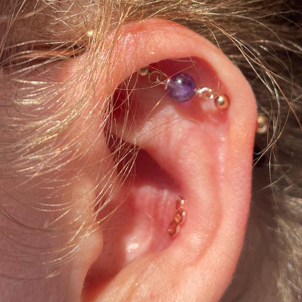 Faux Barbell, Faux Piercing Industriel, Bijoux, Fausse Barre ...