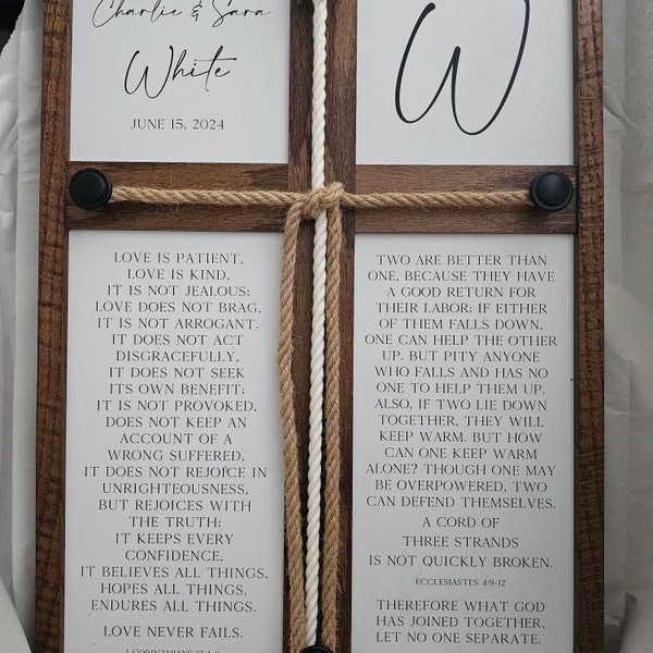 Custom Trinity Braid, Corinthians Love is Patient Love is Kind, A Cord ...