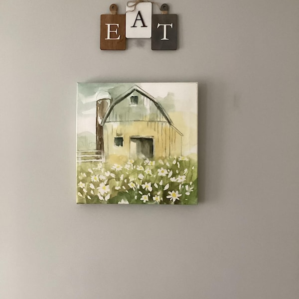 Rustic EAT Wall Decor - Cutting Board Shaped EAT Wall Hanging ...
