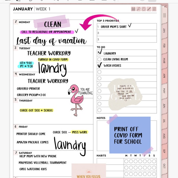 Kae Digital Design Handwritten Font, Digital Planning Font, Goodnotes ...