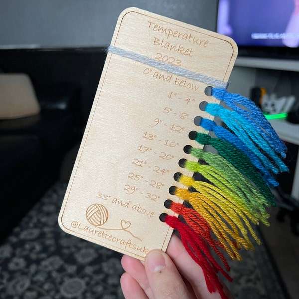 Temperature Blanket Shade Card: Crochet Knitting Planner (celsius) - Etsy