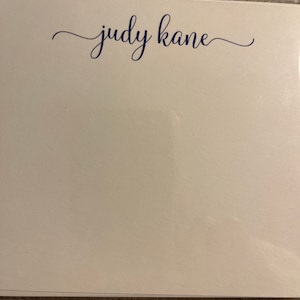 Folded Note Cards With Monogram and Name Personalized Fold | Etsy