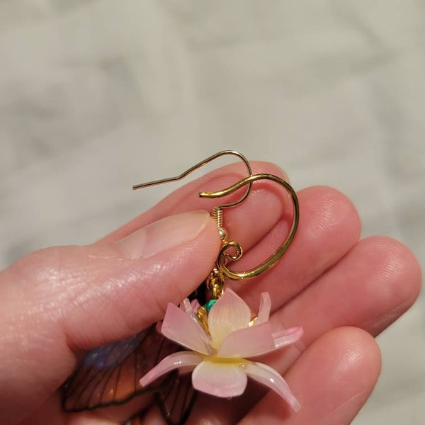 Purple Hydrangea Earrings, Flower Earrings, Botanic Earrings, Japanese Earrings, Spring Earrings ...