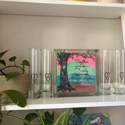 Sand Ceremony Set, Unity Sand Vase, Blended Wedding, Wedding Sand ...