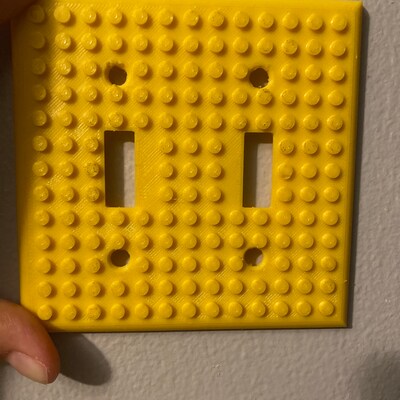 3D Printed Cover Plate for Light Switch compatible With LEGO Building ...
