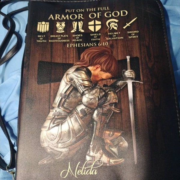 Custom Engraved Leather Handbag Elegance & Faith Combined ...