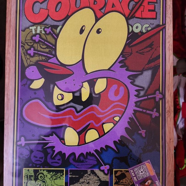 Courage the Cowardly Dog Poster Print | Courage Wall Art | Cartoon ...