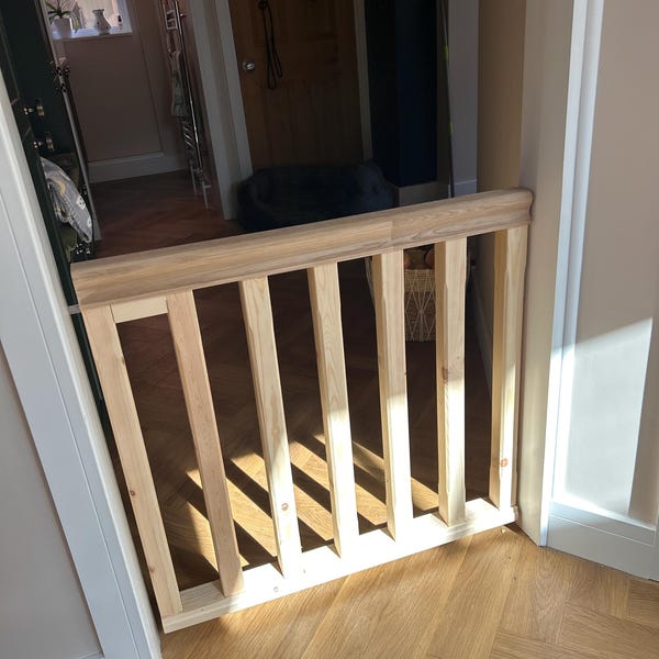 Steel and Oak Stair Gate - Etsy UK